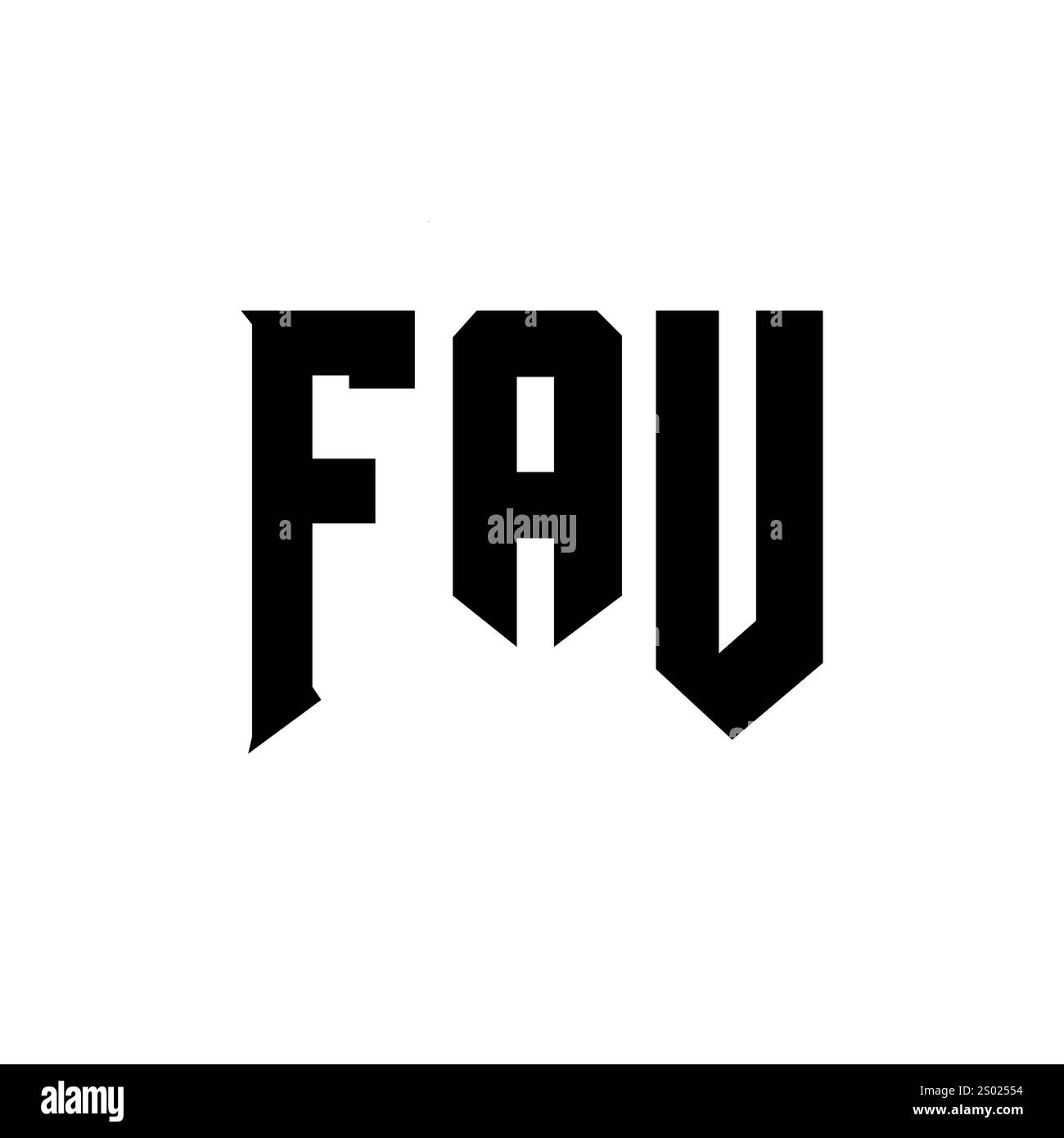 FAU letter logo design for technology company. FAU logo design black ...