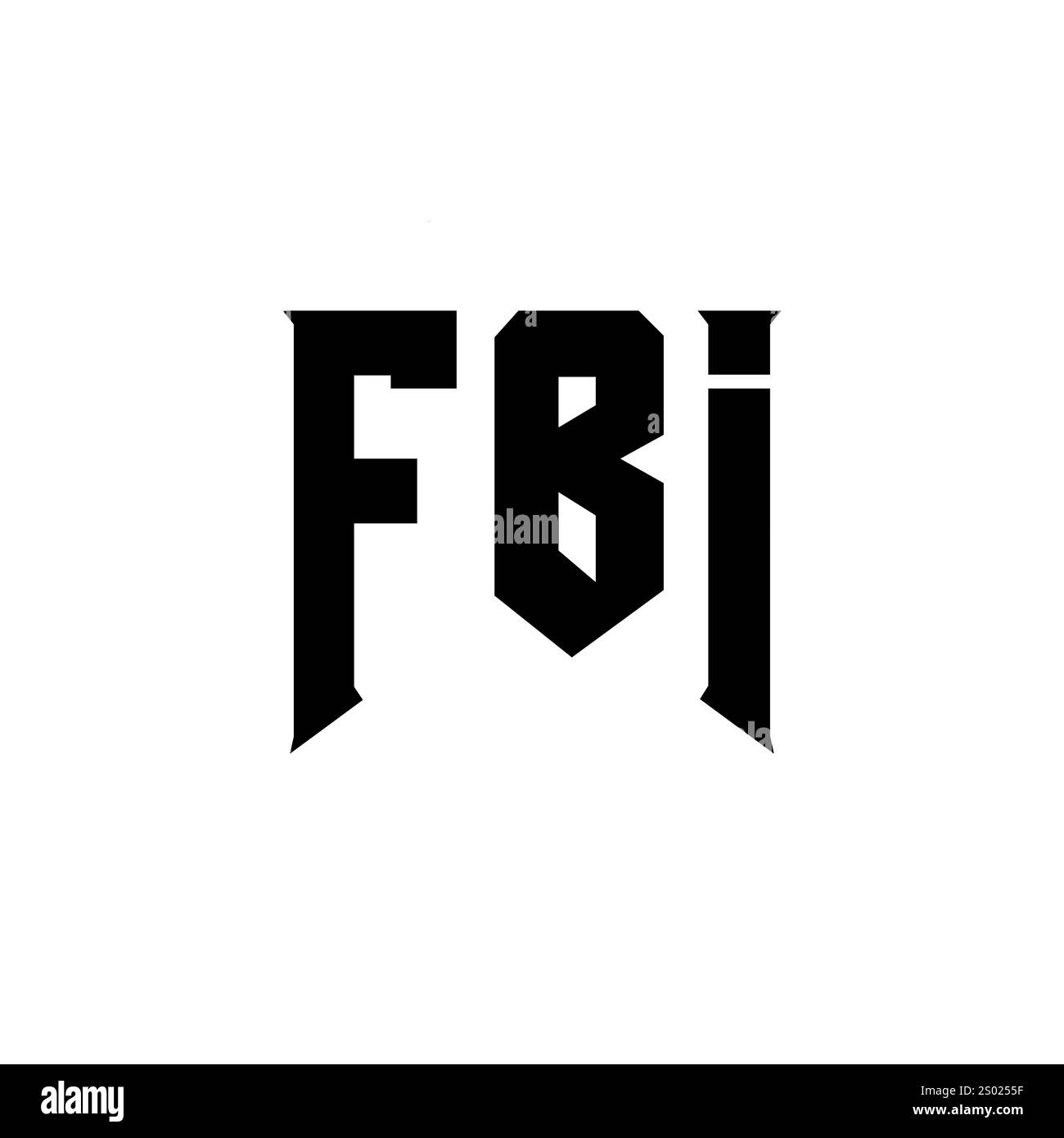 FBI letter logo design for technology company. FBI logo design black ...