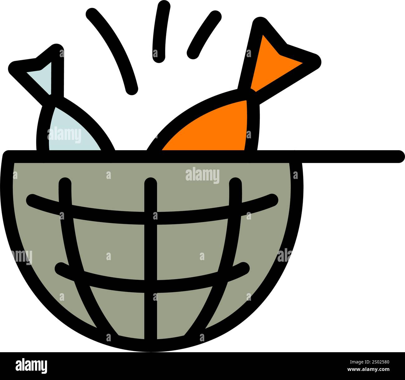 Fish net color icon. Special fishing equipment. Fishing contest. Vector ...