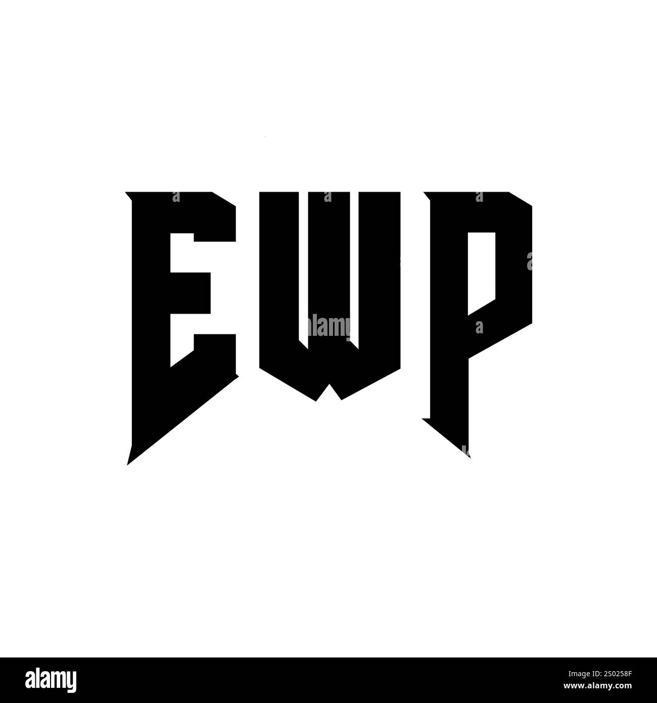 EWP letter logo design for technology company. EWP logo design black ...