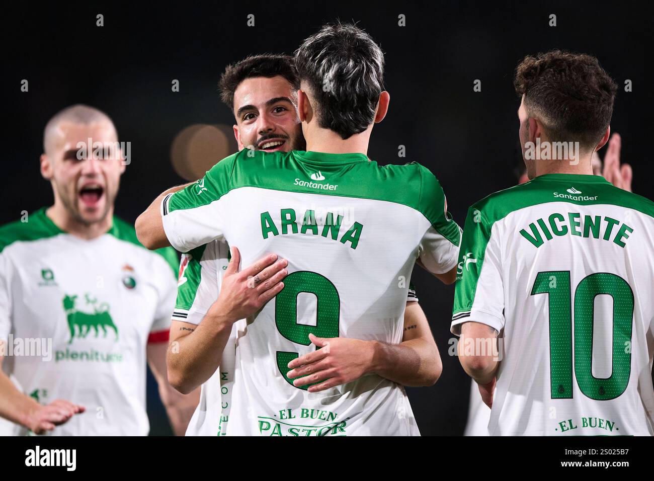 Andres Martin of Real Racing Club celebrates with his teammates Juan ...