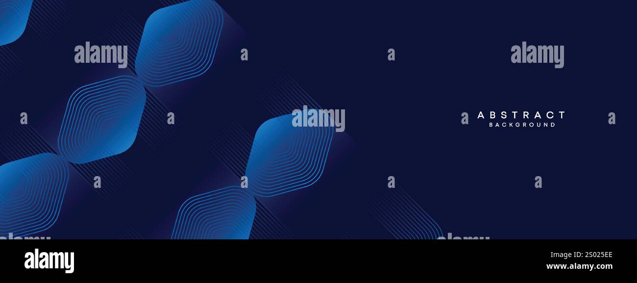 Dark Blue Gradient Abstract Geometric Flowing Lines Background ...