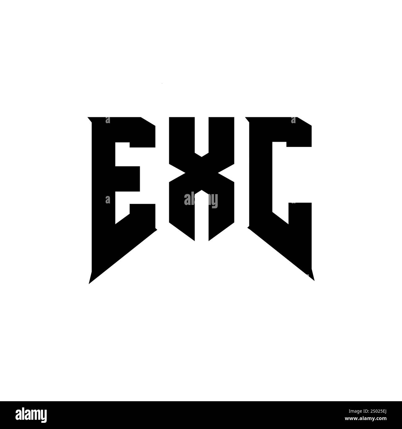 Exc logo design Stock Vector Images - Alamy