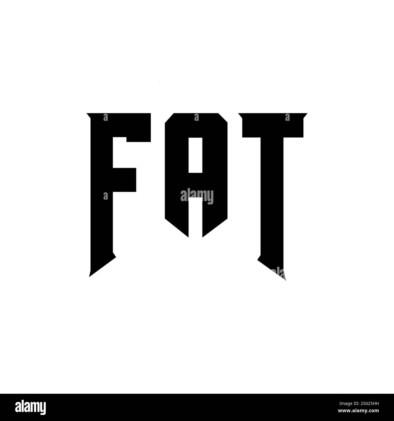 FAT letter logo design for technology company. FAT logo design black ...