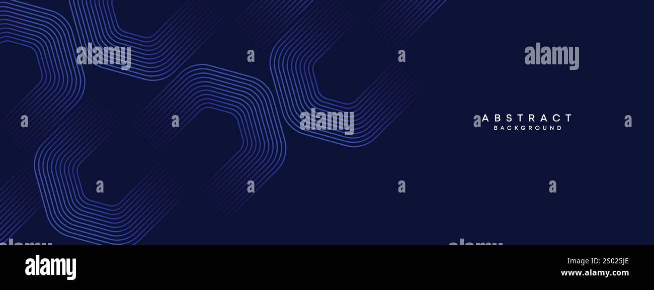 Dark Blue Gradient Abstract Geometric Flowing Lines Background ...