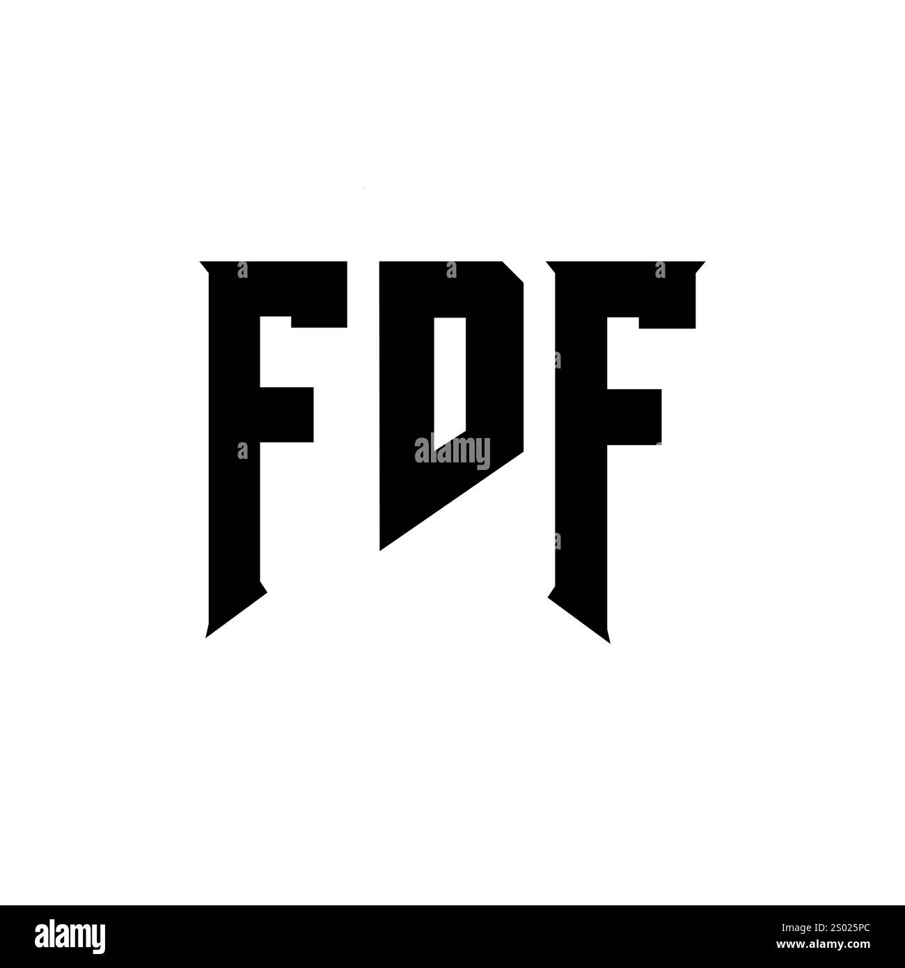 FDF letter logo design for technology company. FDF logo design black ...