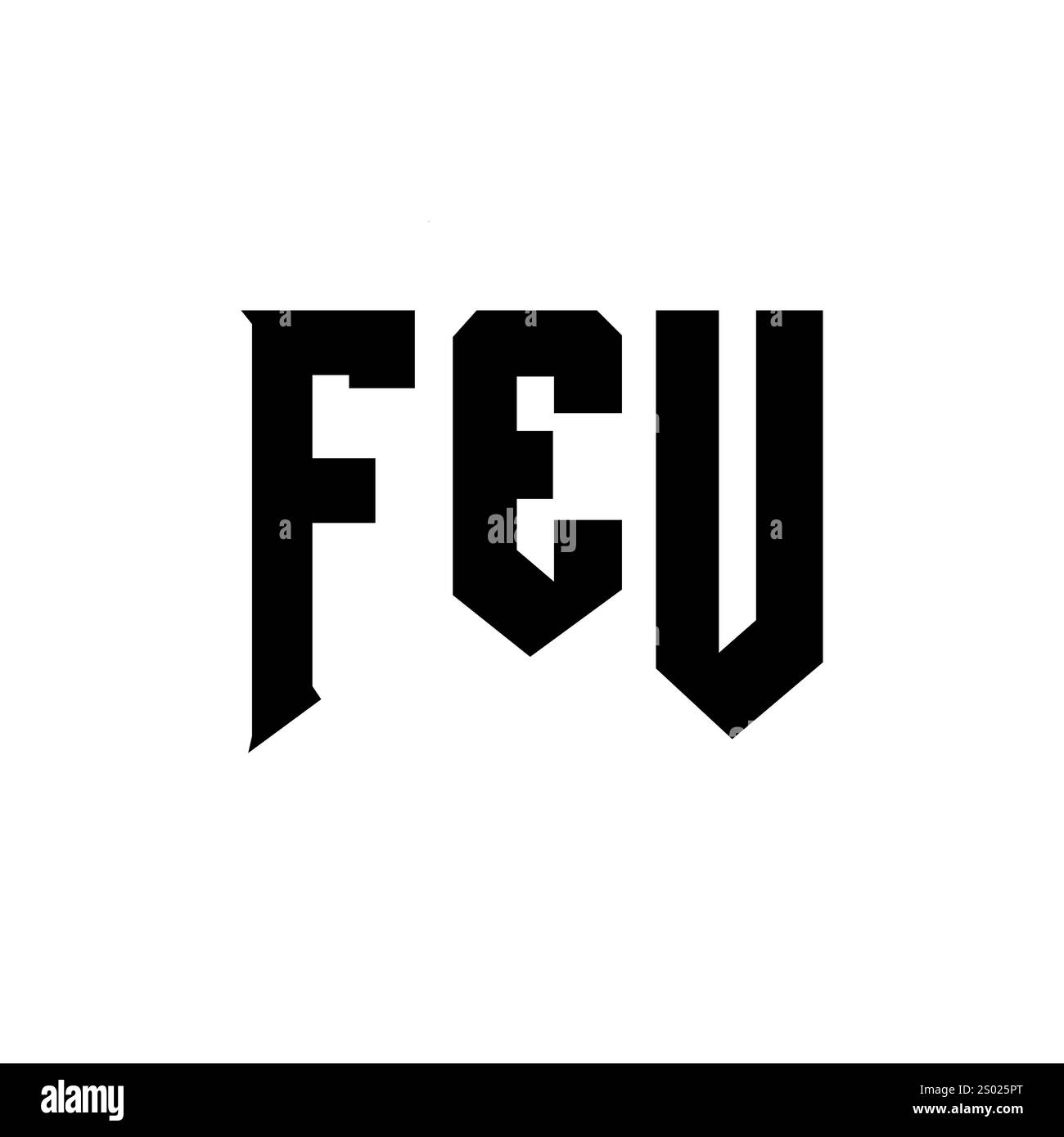 FEU letter logo design for technology company. FEU logo design black ...