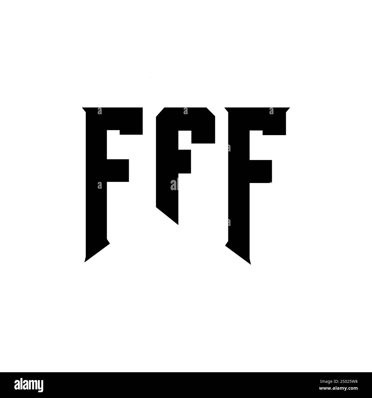FFF letter logo design for technology company. FFF logo design black ...