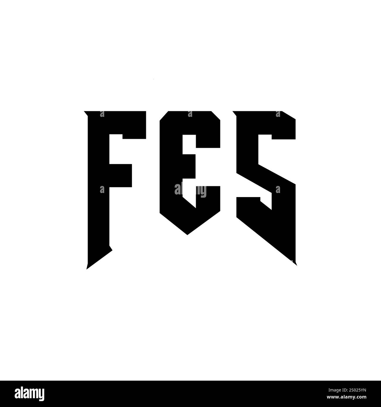 FES letter logo design for technology company. FES logo design black ...