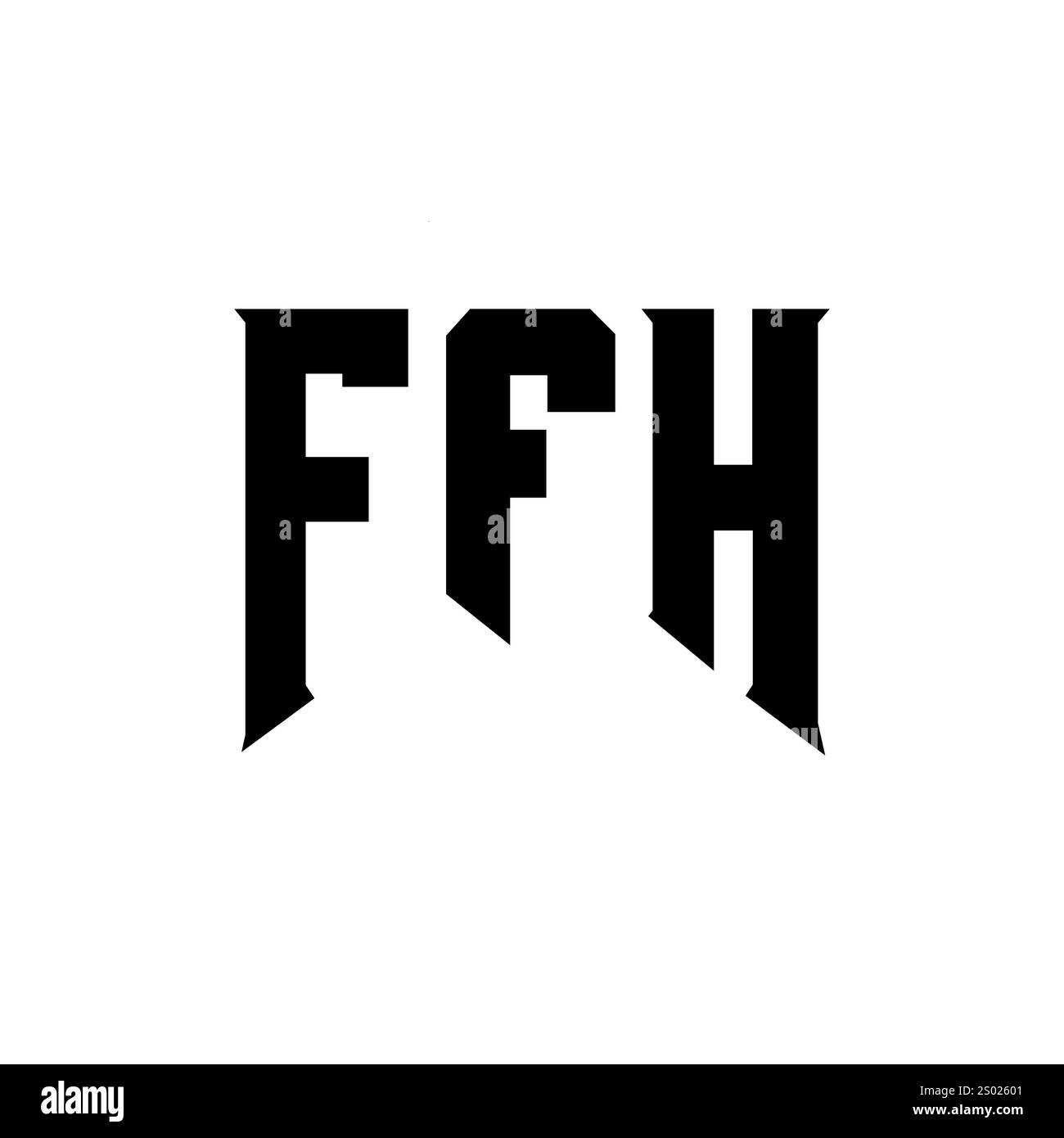 FFH letter logo design for technology company. FFH logo design black ...