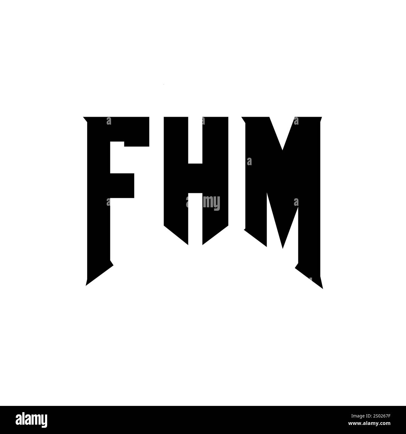 FHM letter logo design for technology company. FHM logo design black ...