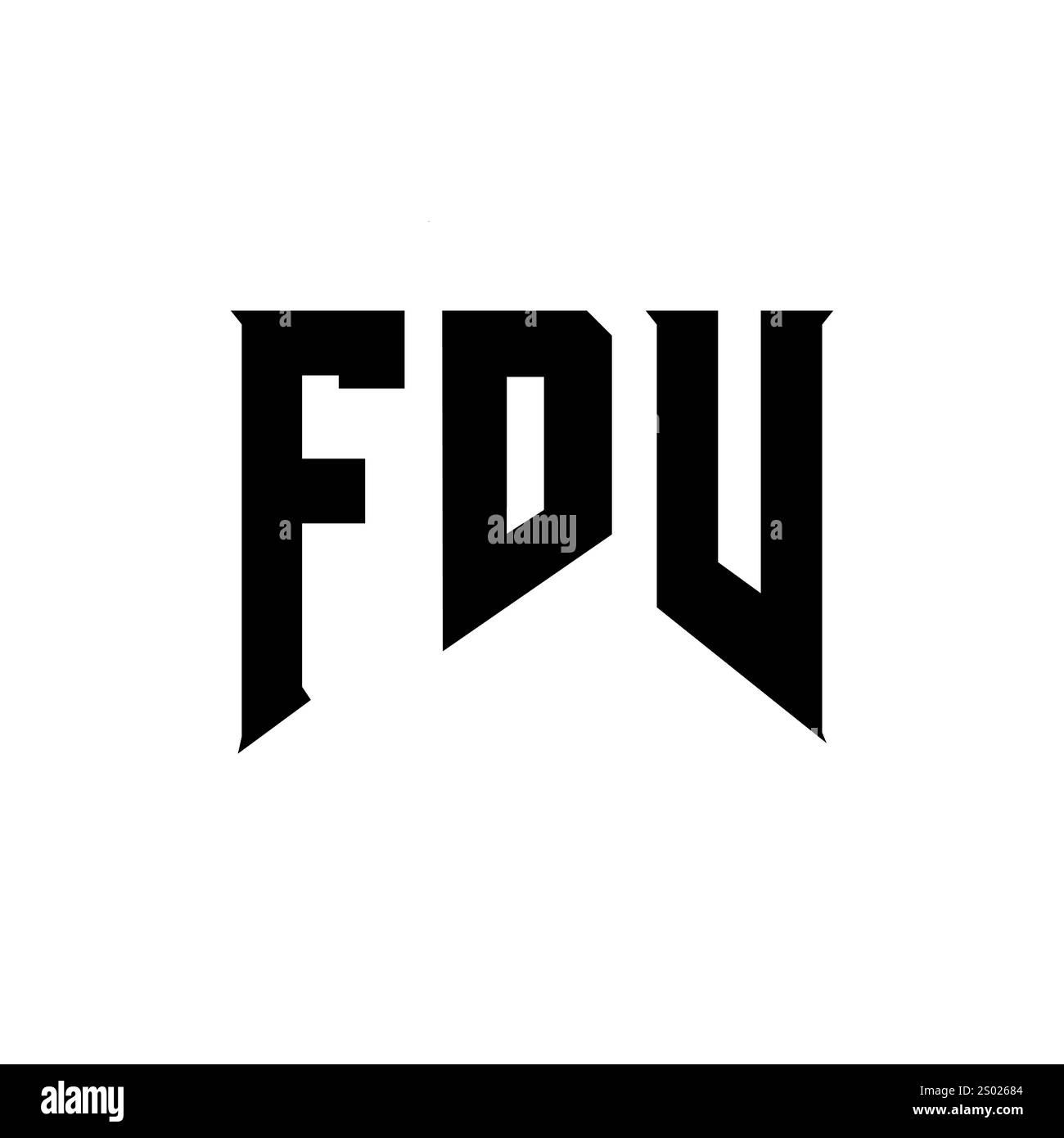 FDV letter logo design for technology company. FDV logo design black and white color combination ...