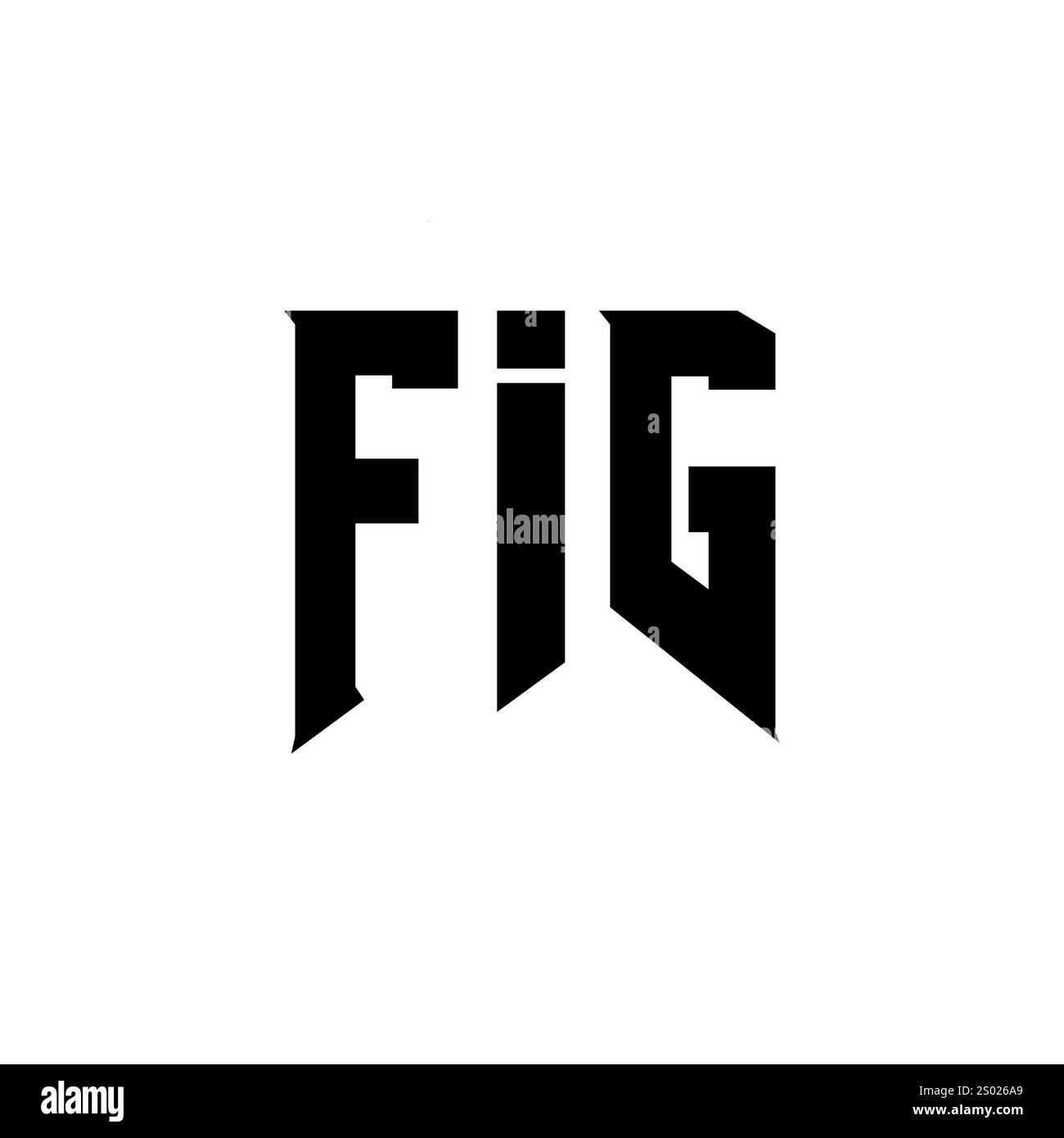 FIG letter logo design for technology company. FIG logo design black ...