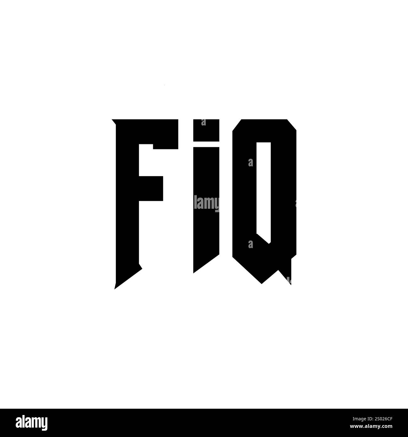 FIQ letter logo design for technology company. FIQ logo design black ...