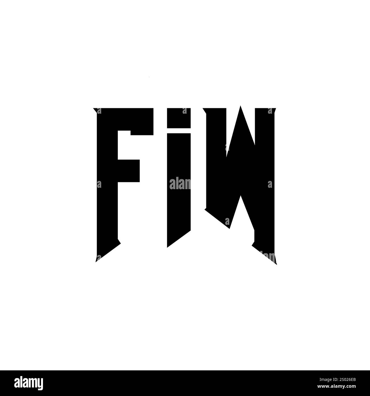 FIW letter logo design for technology company. FIW logo design black ...