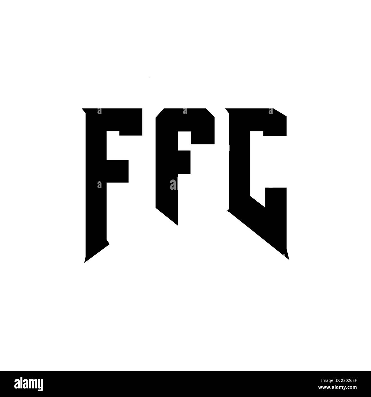 FFC letter logo design for technology company. FFC logo design black ...