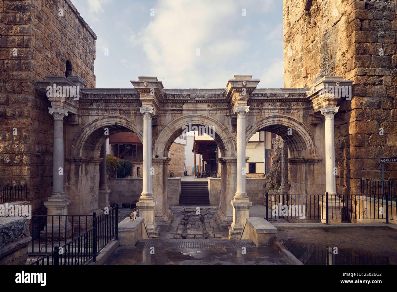 Hadrian's gate in Antalya old town, Turkey Stock Photo - Alamy