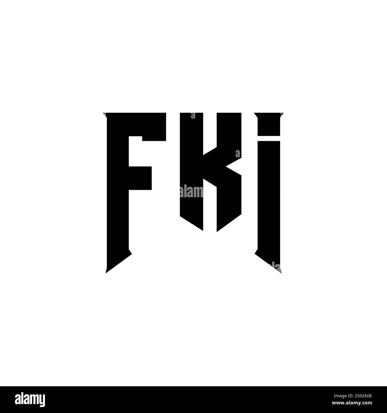 FKI letter logo design for technology company. FKI logo design black ...