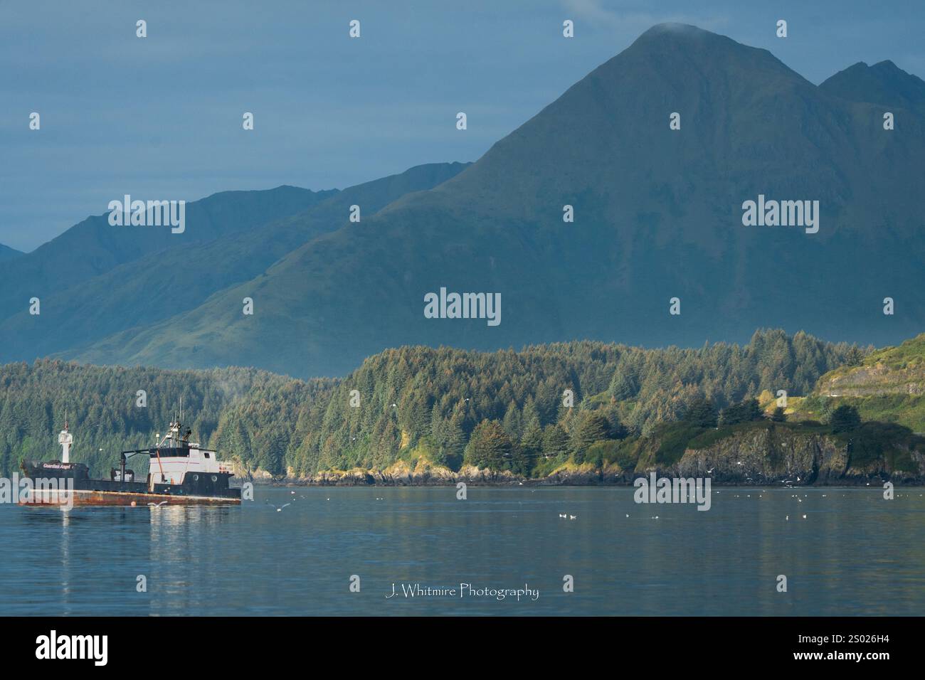 Many different types of boats occupy the harbor in Kodiak, Alaska ...