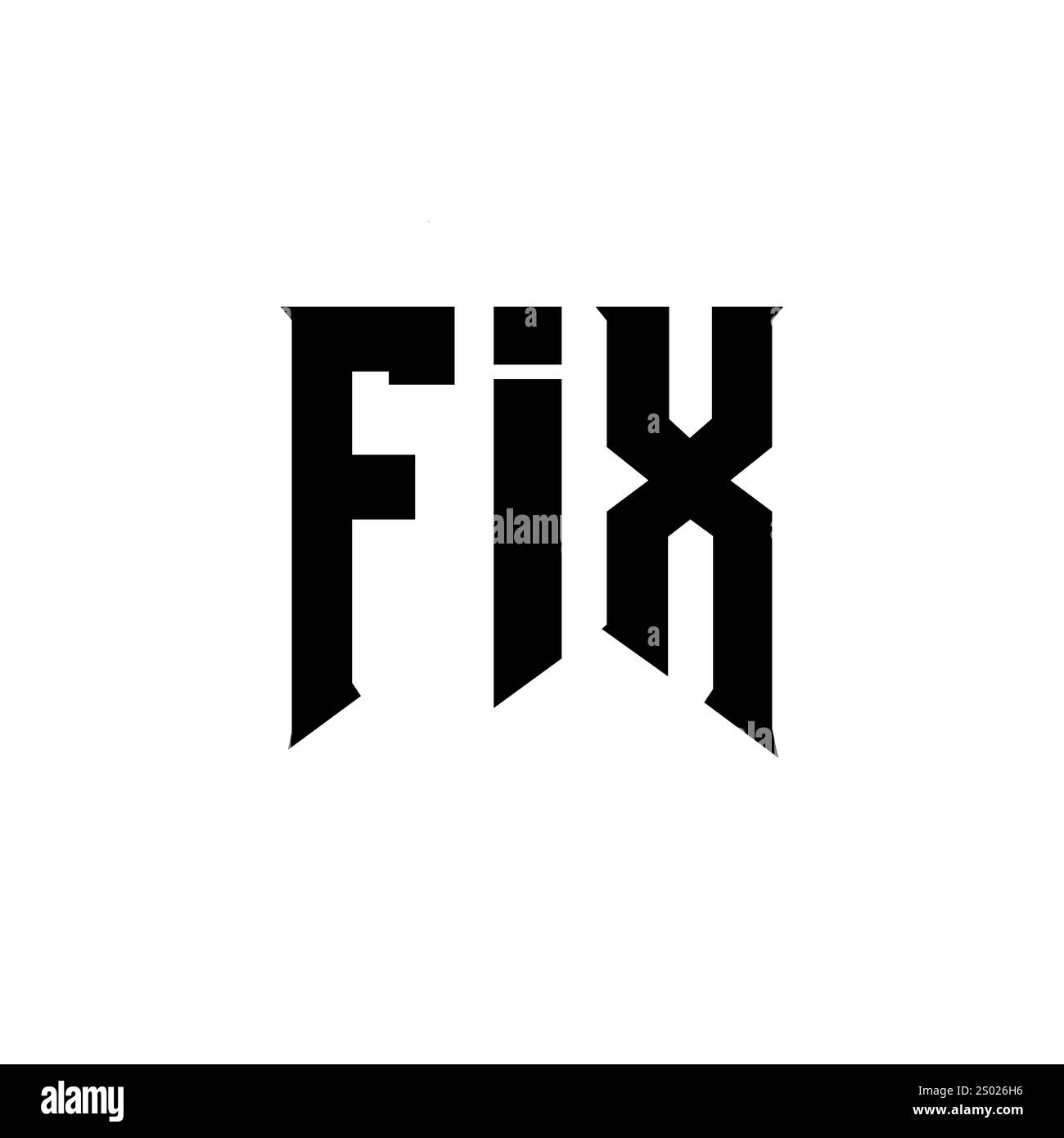 FIX letter logo design for technology company. FIX logo design black ...