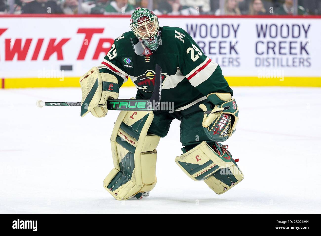 Minnesota Wild goaltender Marc-Andre Fleury (29) skates during the ...
