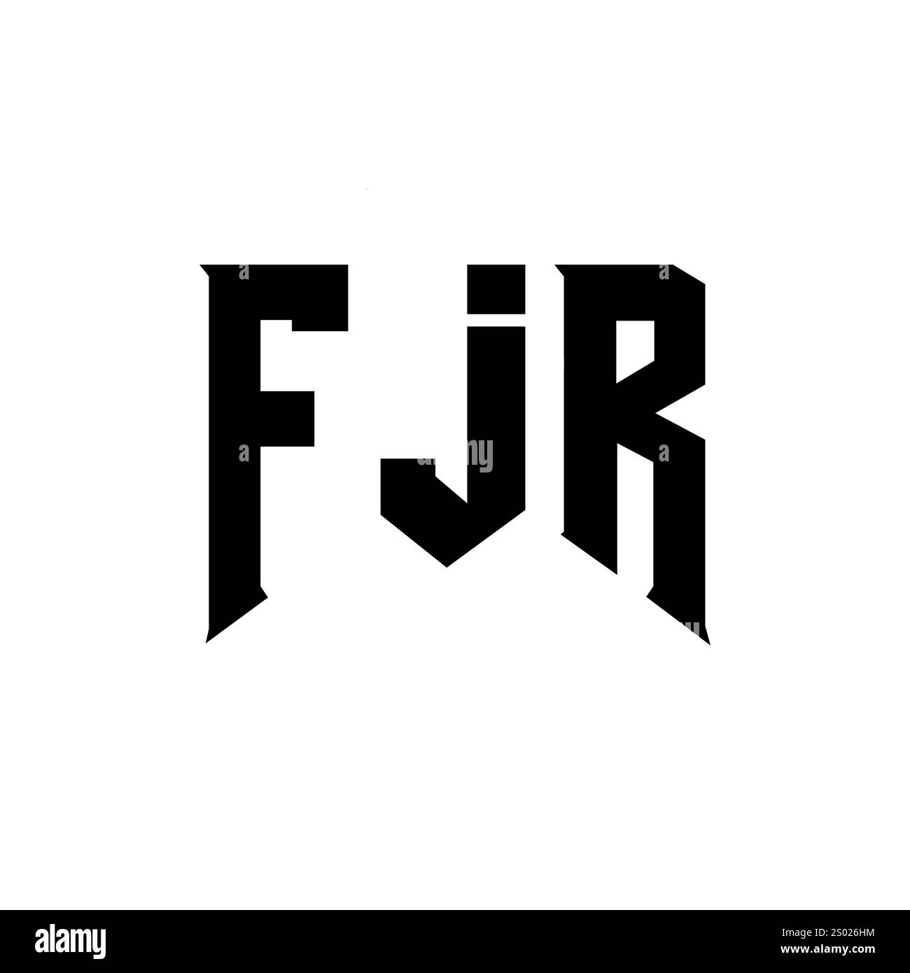 FJR letter logo design for technology company. FJR logo design black ...