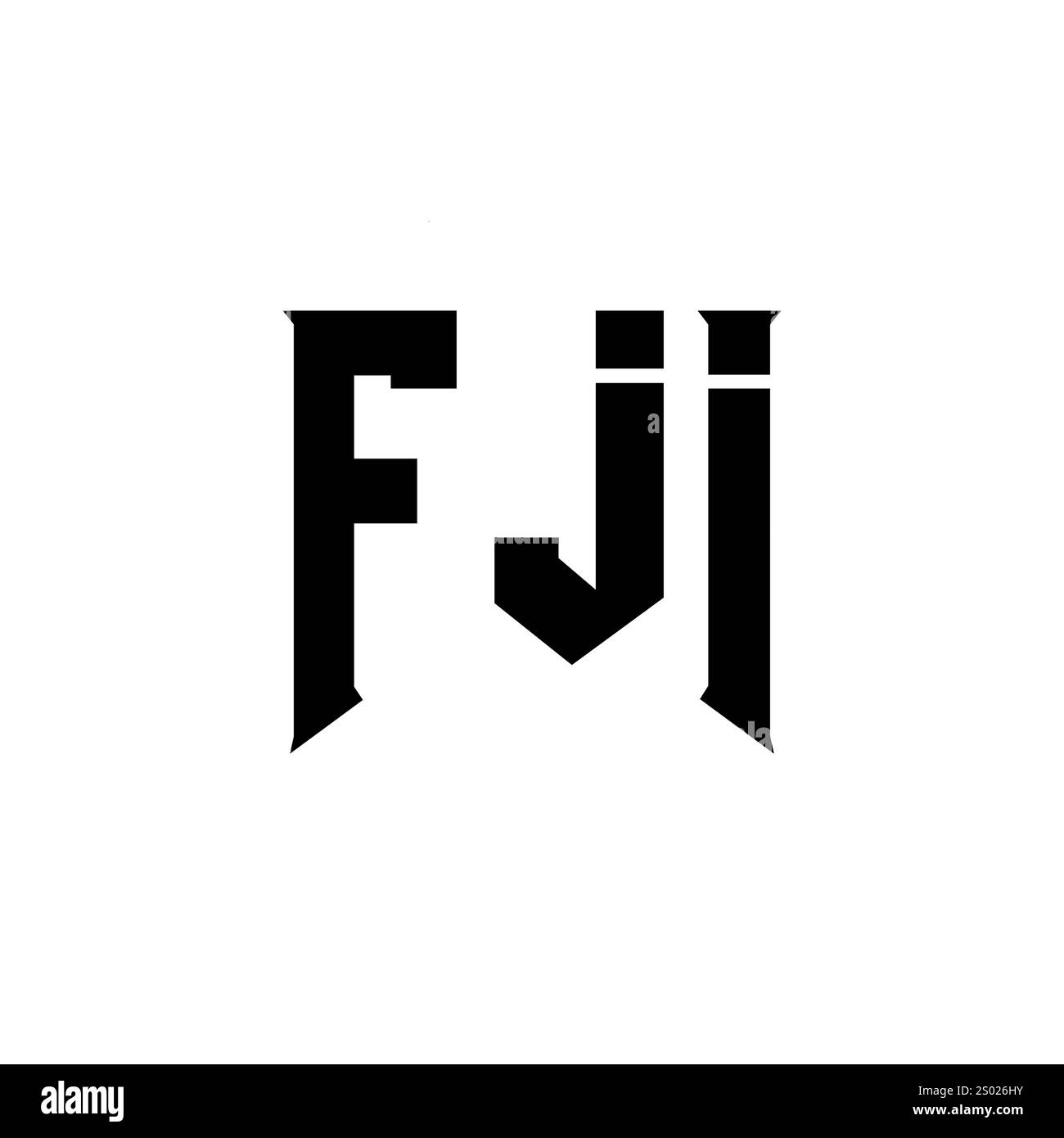 FJI letter logo design for technology company. FJI logo design black ...