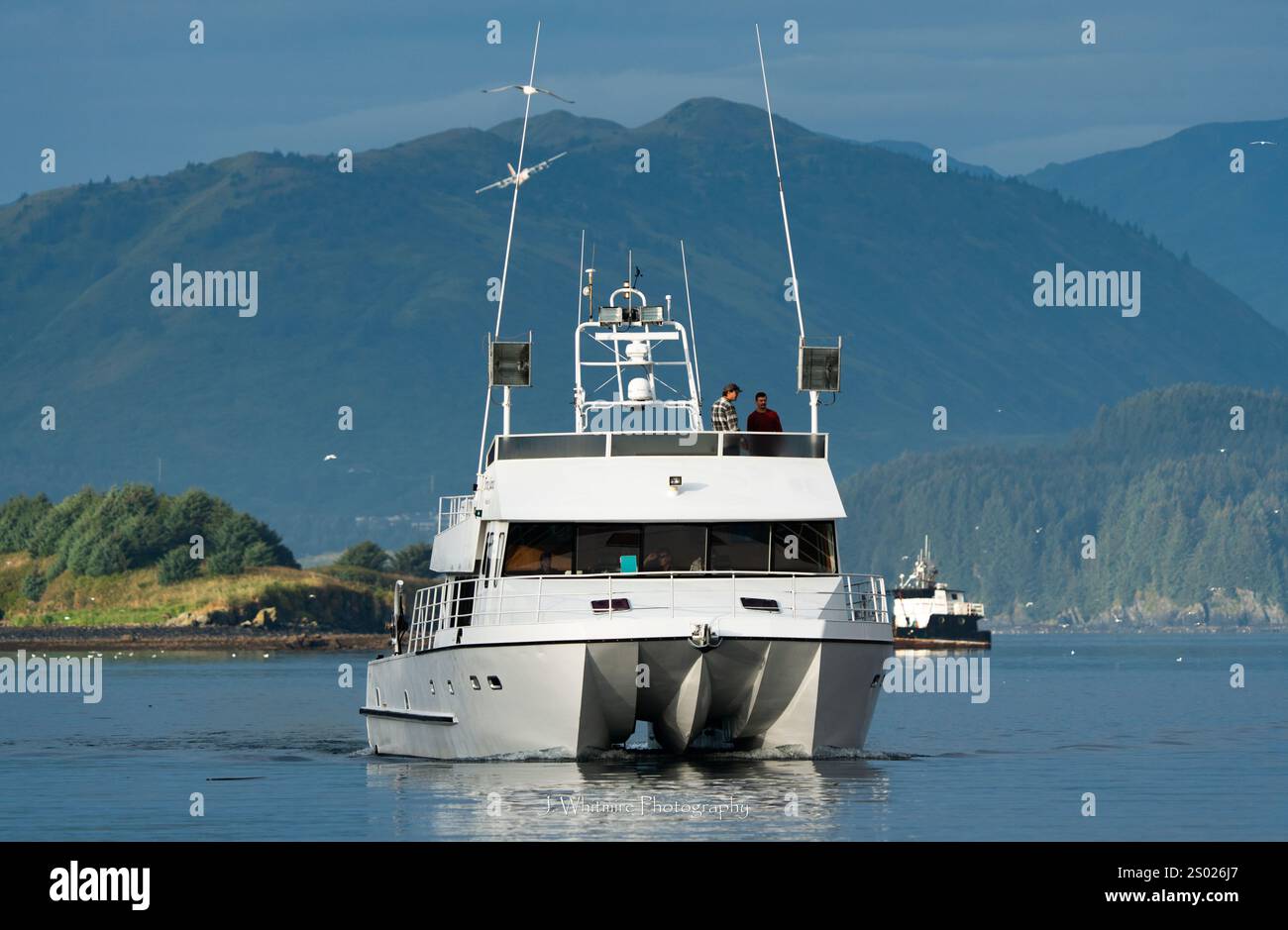 Many different types of boats occupy the harbor in Kodiak, Alaska ...