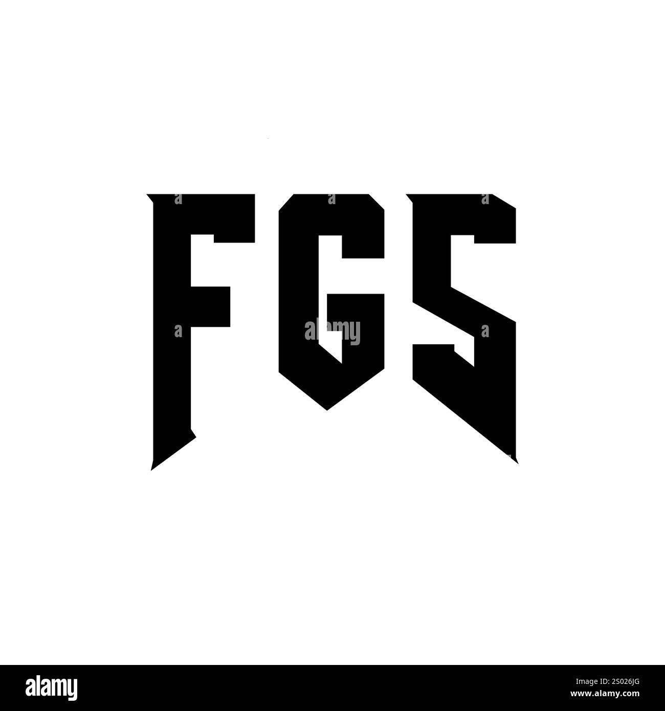 FGS letter logo design for technology company. FGS logo design black and white color combination ...