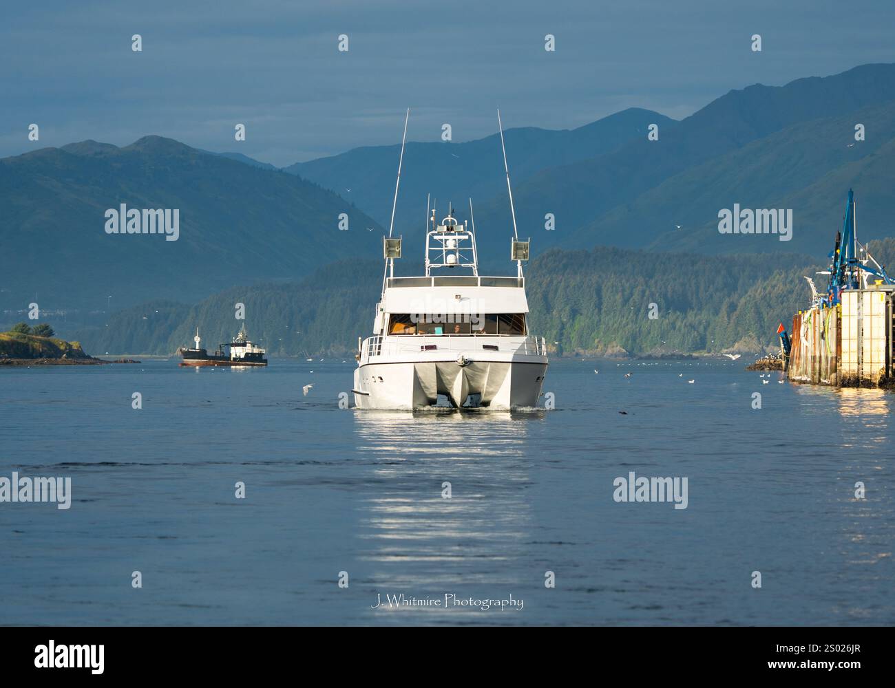 Many different types of boats occupy the harbor in Kodiak, Alaska ...