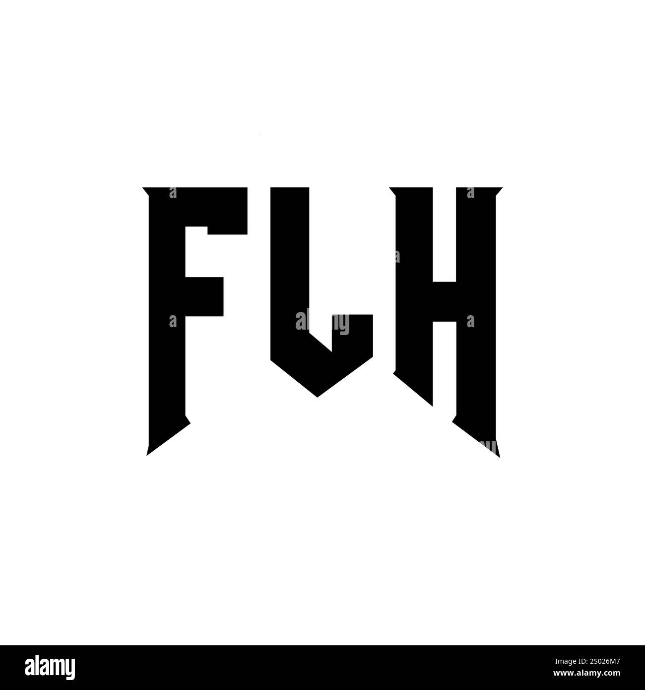 FLH letter logo design for technology company. FLH logo design black ...