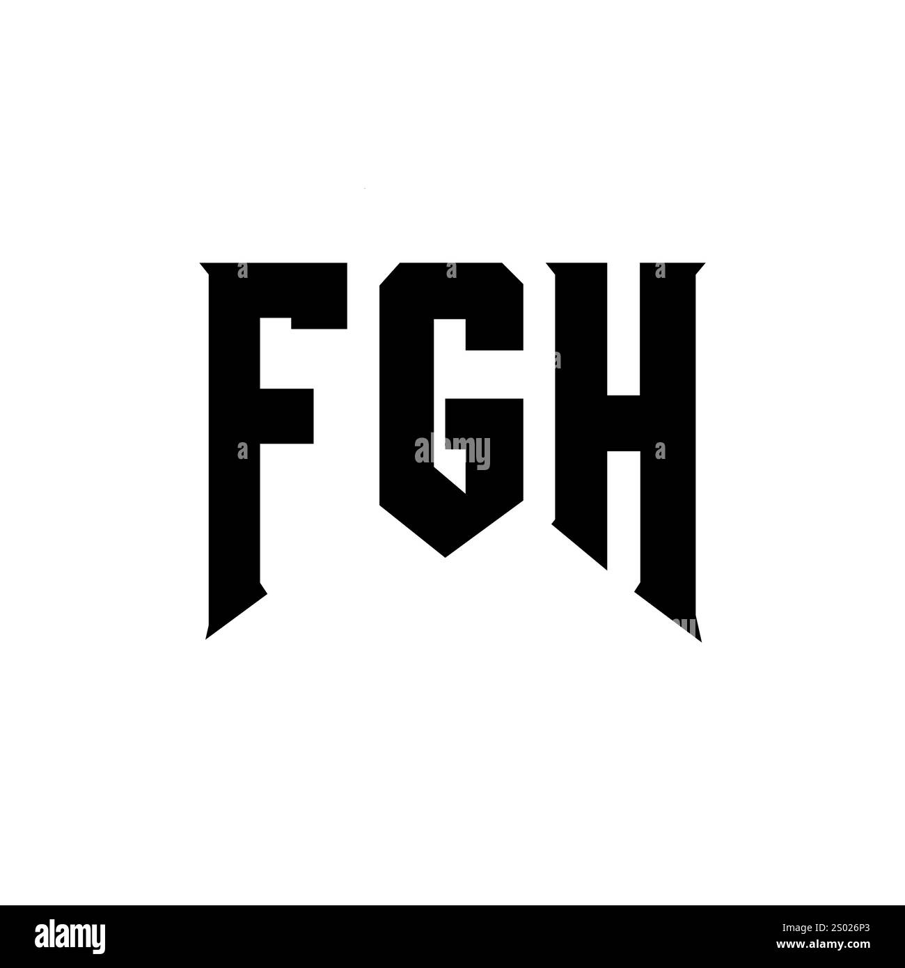 FGH letter logo design for technology company. FGH logo design black ...