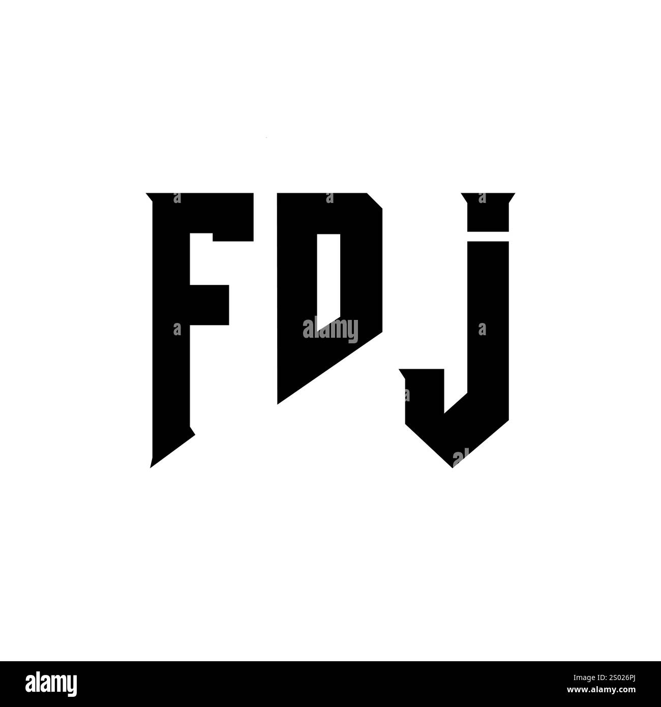 FDJ letter logo design for technology company. FDJ logo design black ...