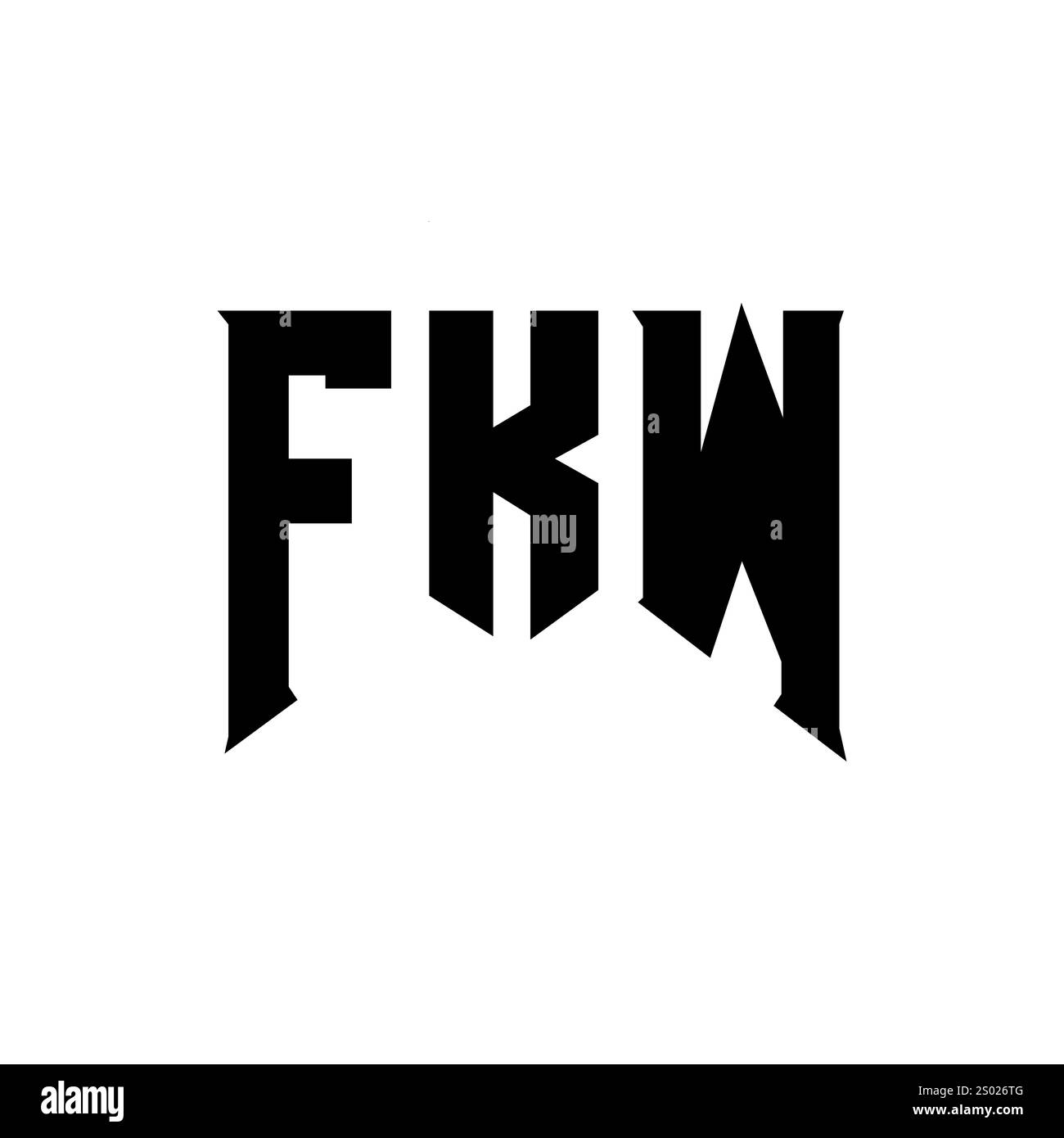 FKW letter logo design for technology company. FKW logo design black ...