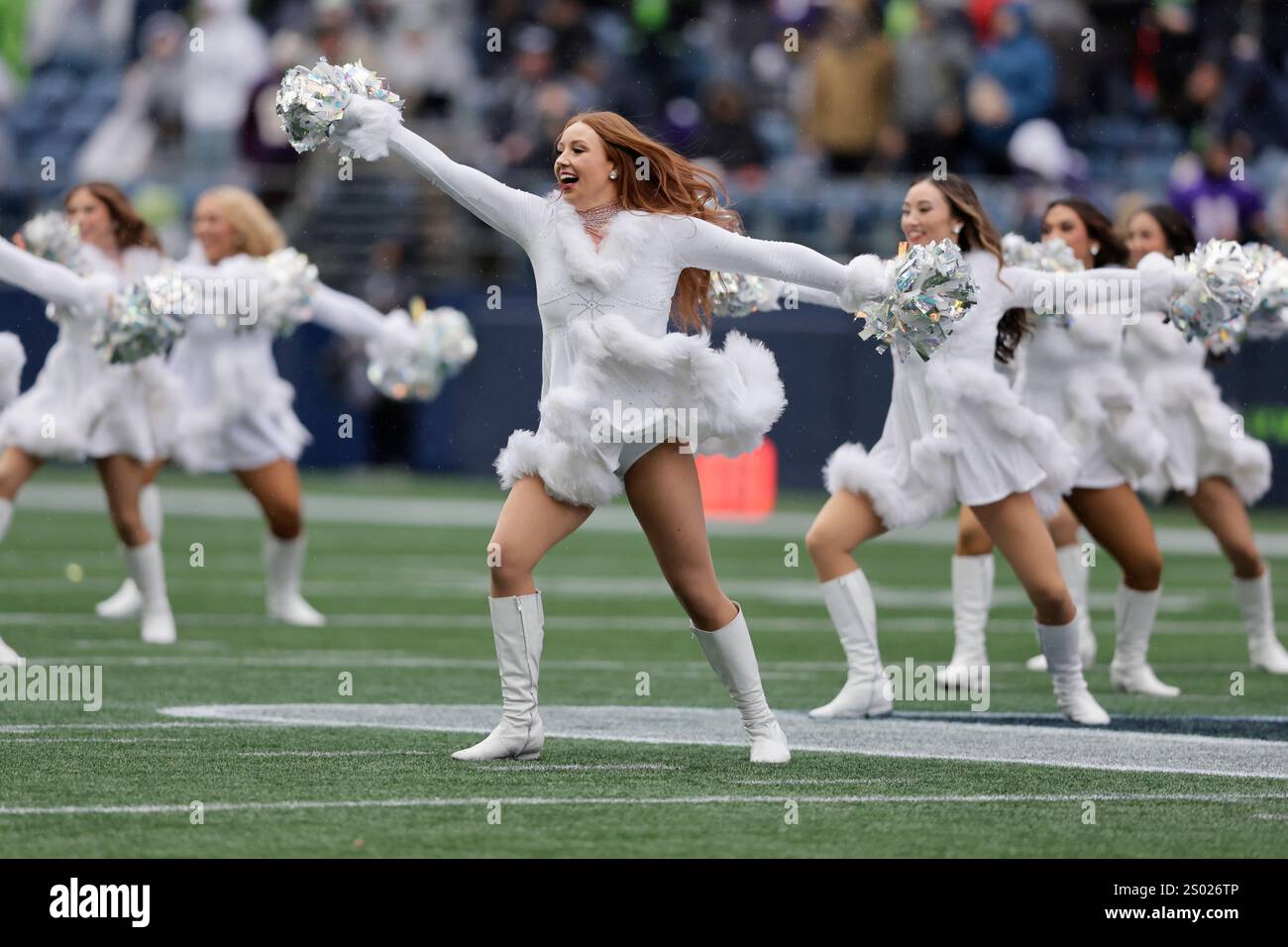 Seattle Seahawks dance team performs before an NFL football game ...