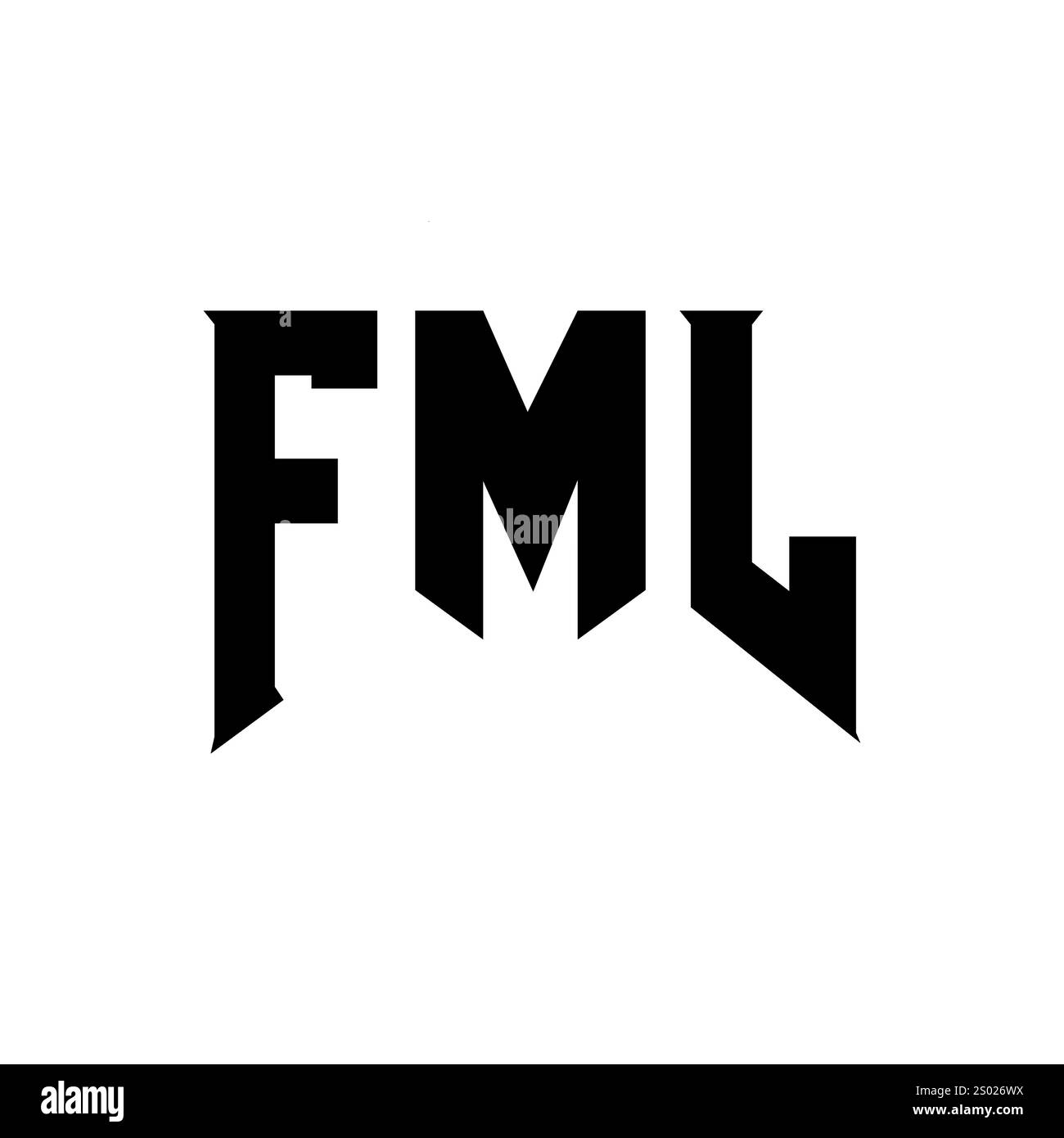 FML letter logo design for technology company. FML logo design black ...