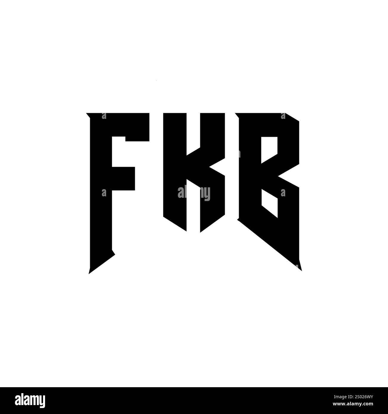 FKB letter logo design for technology company. FKB logo design black ...