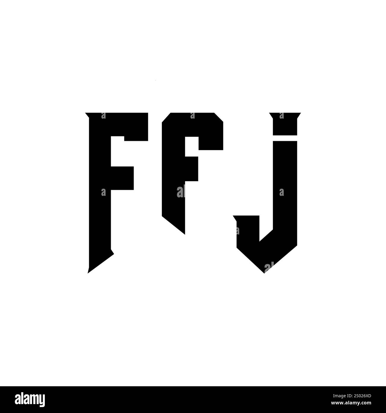 FFJ letter logo design for technology company. FFJ logo design black ...