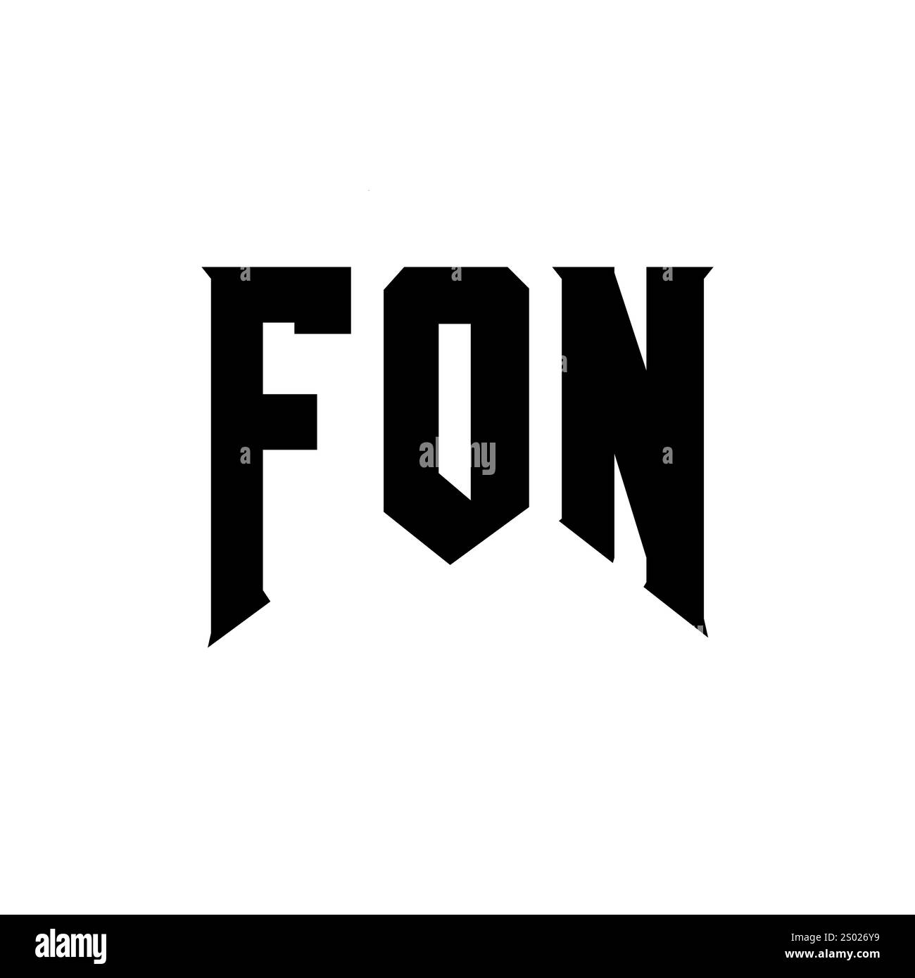 FON letter logo design for technology company. FON logo design black ...