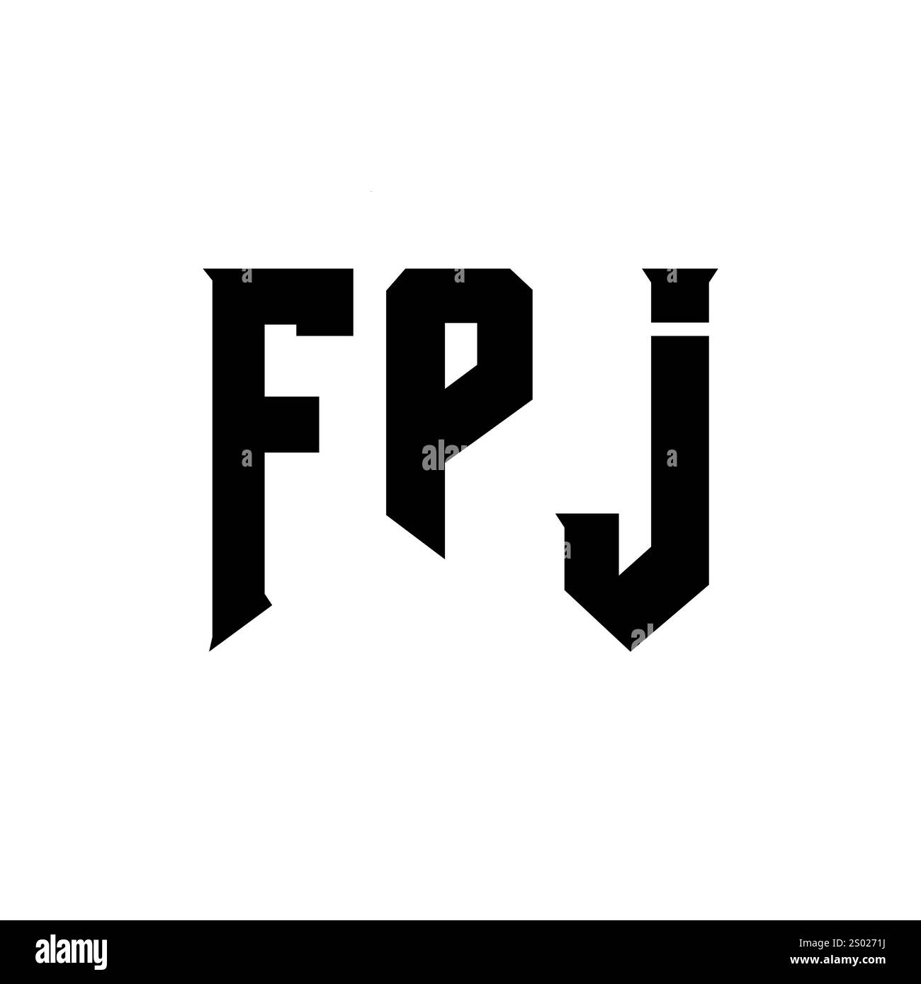 FPJ letter logo design for technology company. FPJ logo design black ...