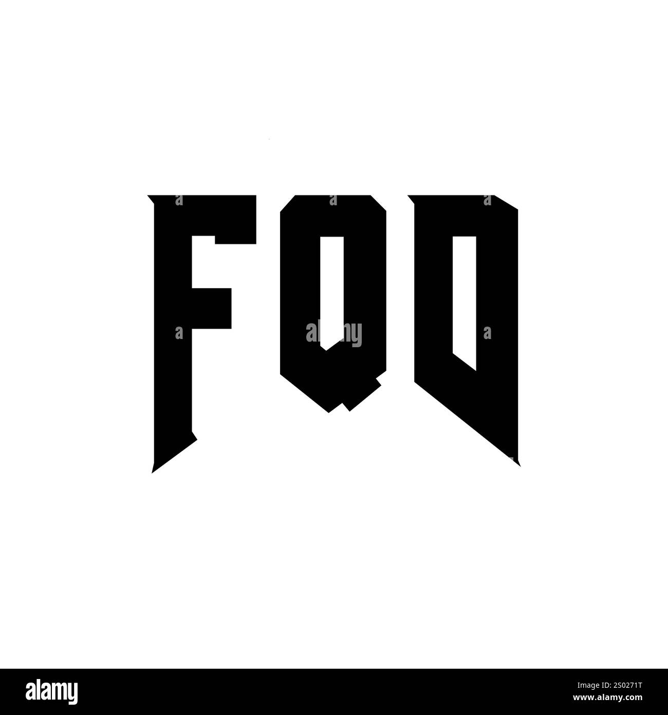FQD letter logo design for technology company. FQD logo design black ...