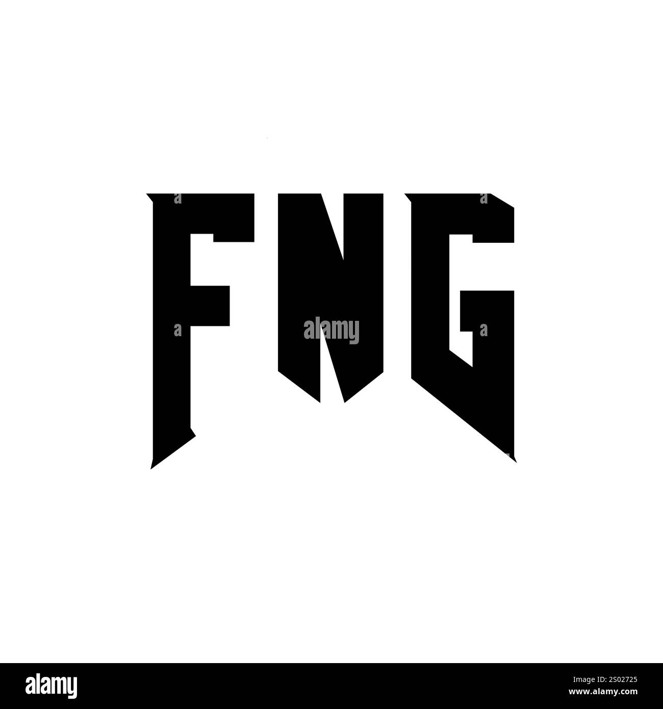FNG letter logo design for technology company. FNG logo design black and white color combination ...