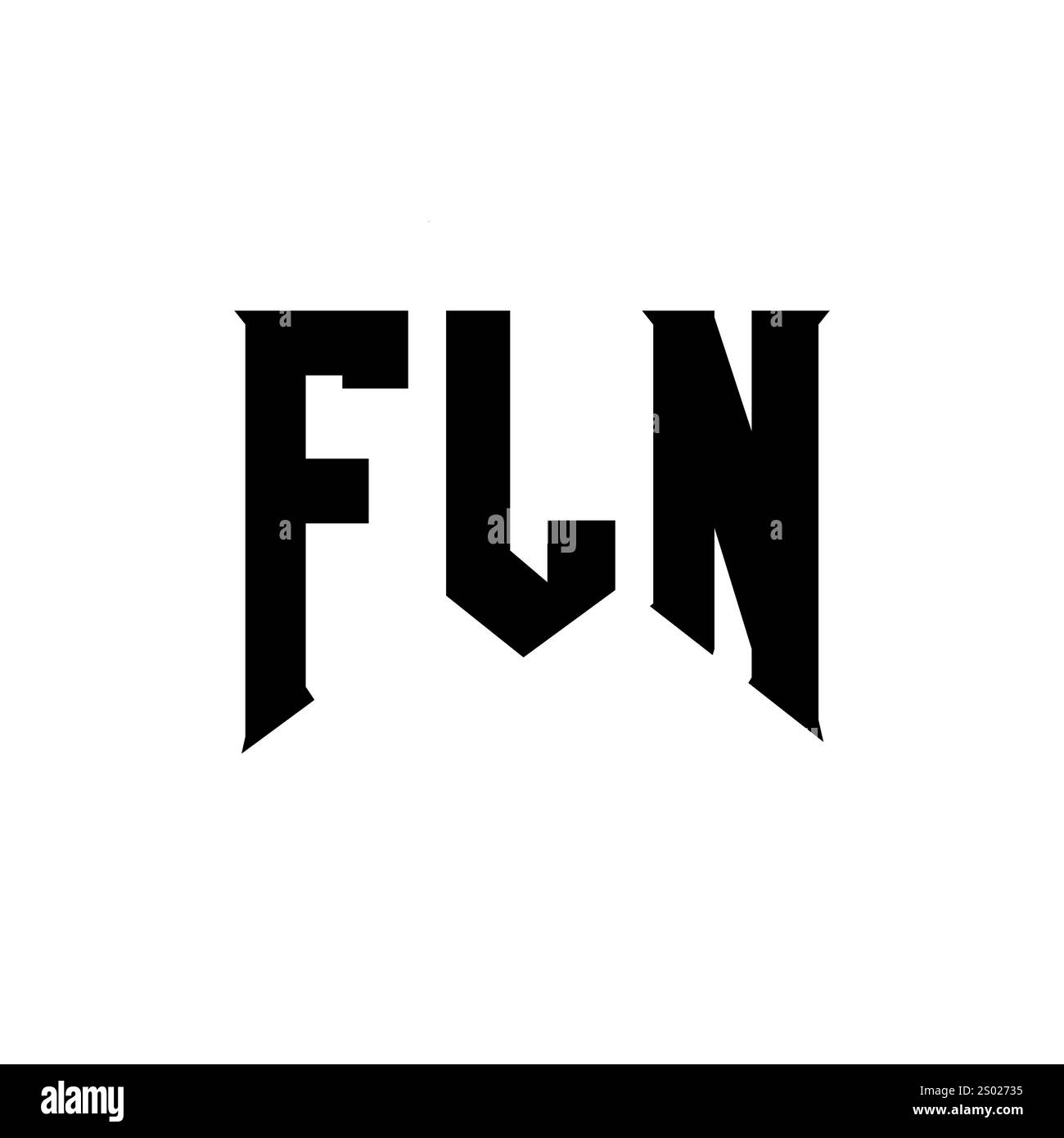 FLN letter logo design for technology company. FLN logo design black ...