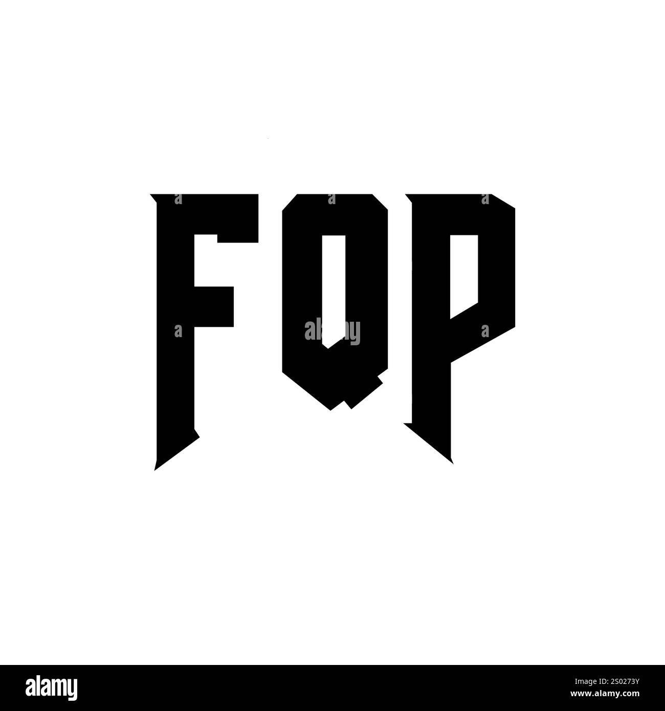 FQP letter logo design for technology company. FQP logo design black ...