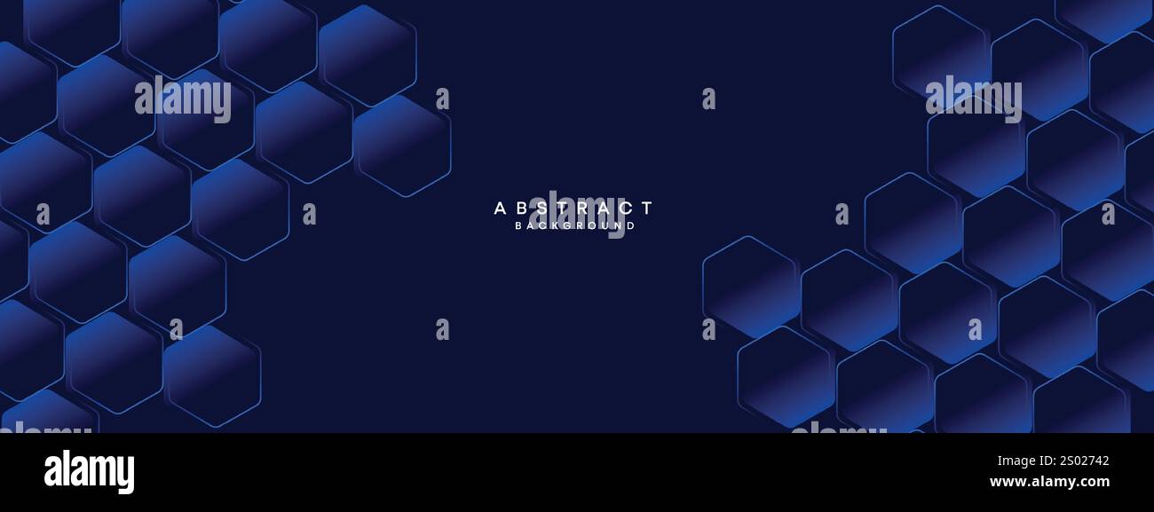 Dark Blue Gradient Abstract Geometric Flowing Lines Background ...