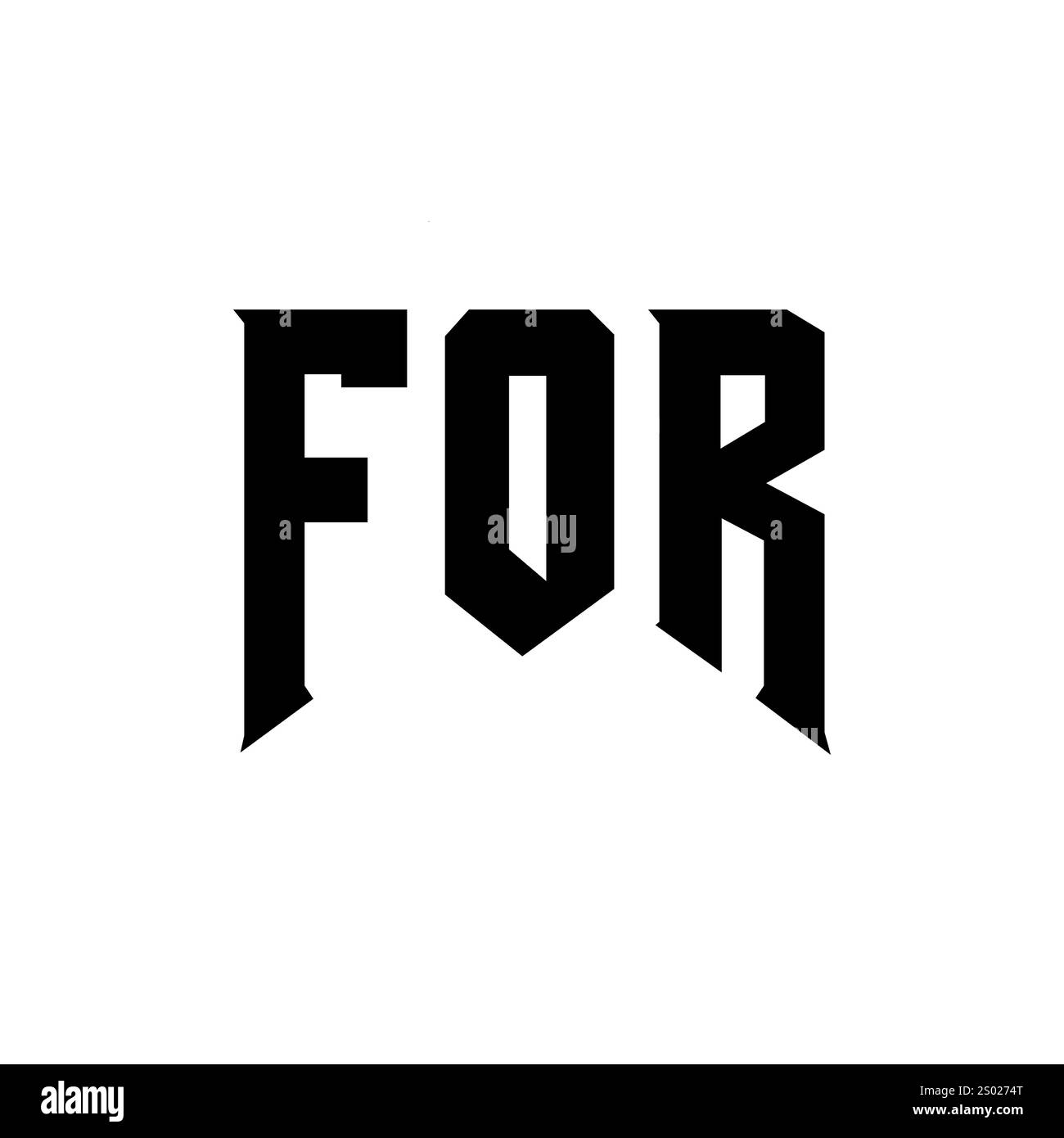 FOR letter logo design for technology company. FOR logo design black ...