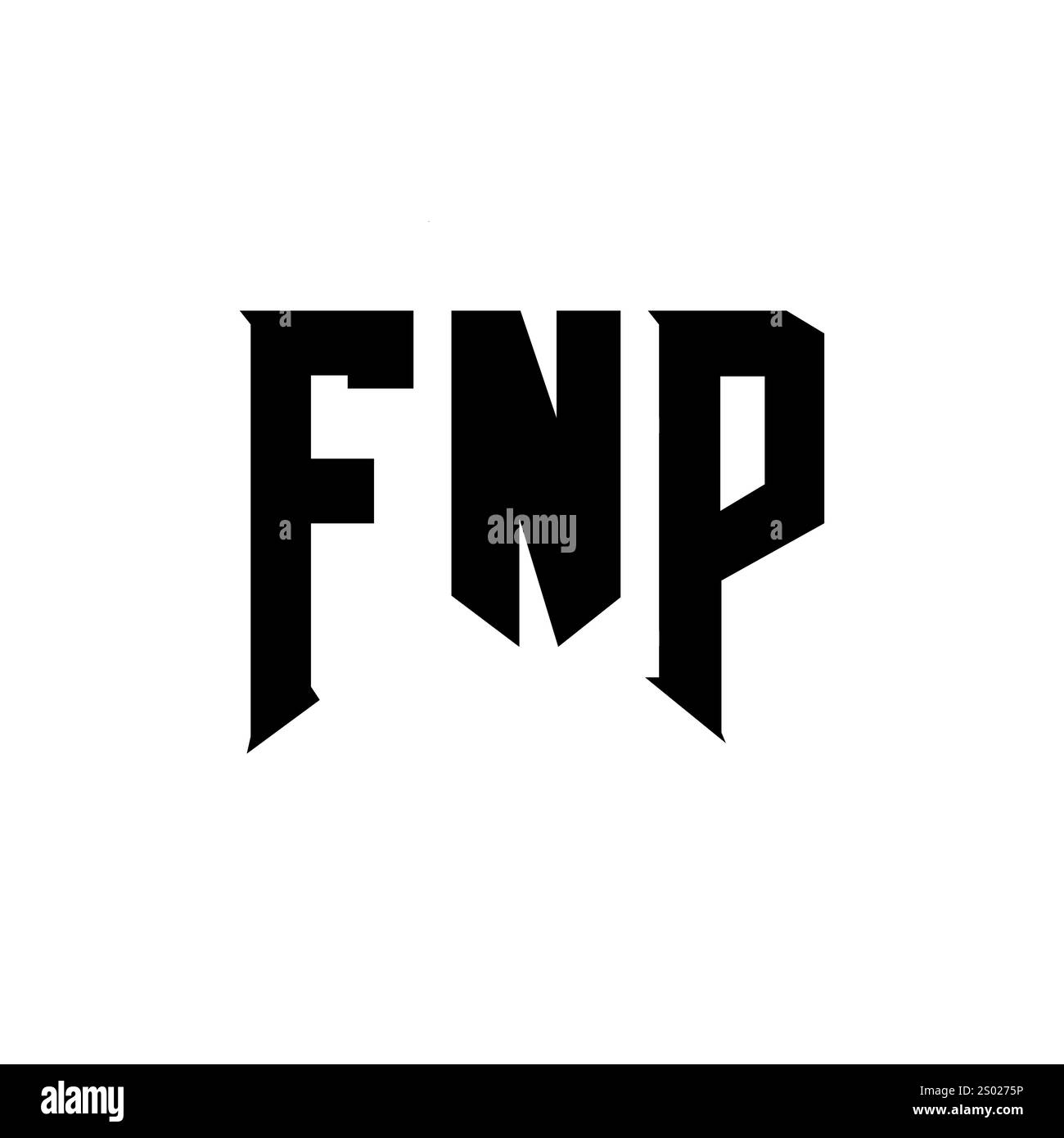 FNP letter logo design for technology company. FNP logo design black ...