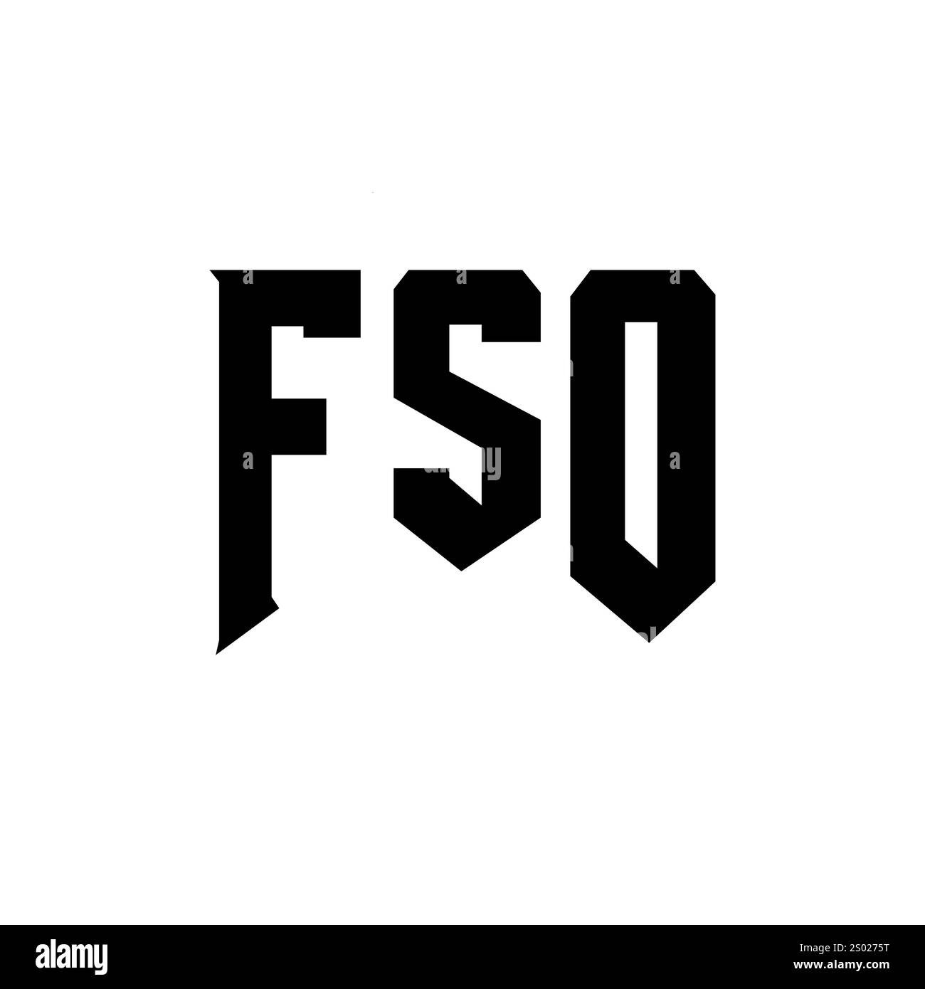FSO letter logo design for technology company. FSO logo design black ...
