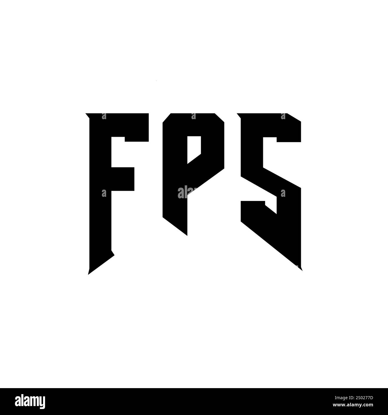 FPS letter logo design for technology company. FPS logo design black and white color combination ...