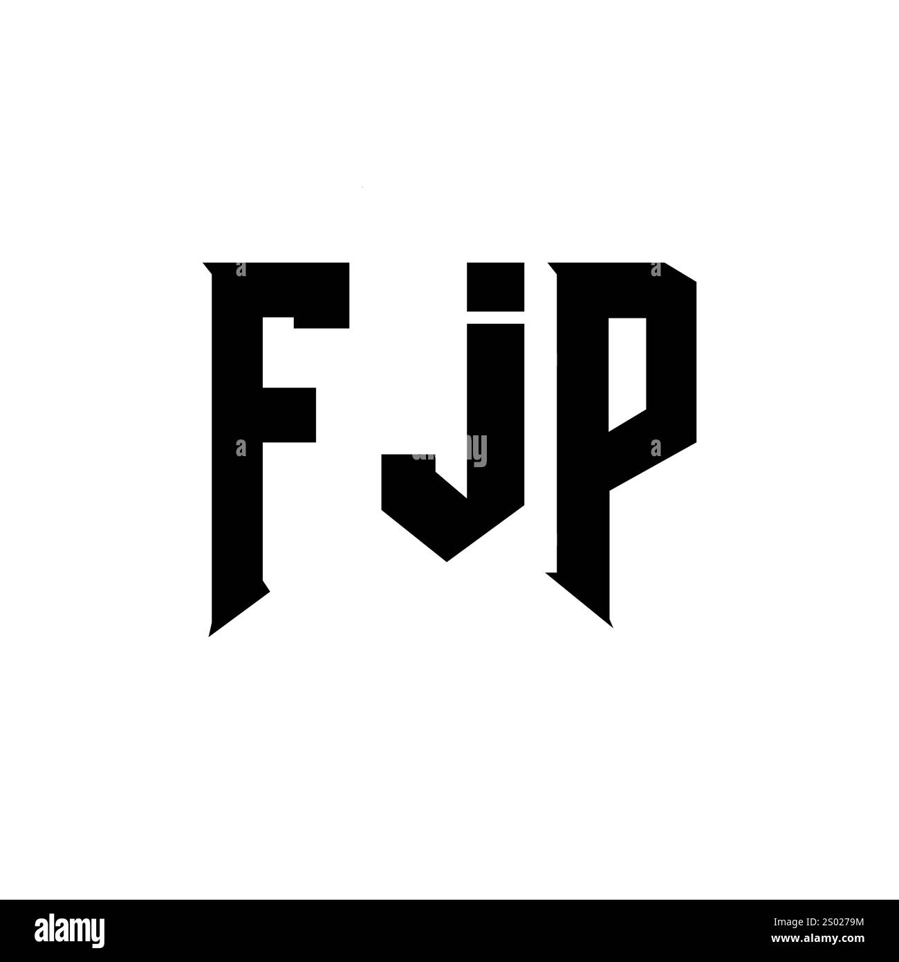 FJP letter logo design for technology company. FJP logo design black ...